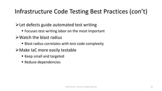 Tactics for Testing DevOps Infrastructure Code | PPT