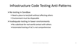 Tactics for Testing DevOps Infrastructure Code | PPT