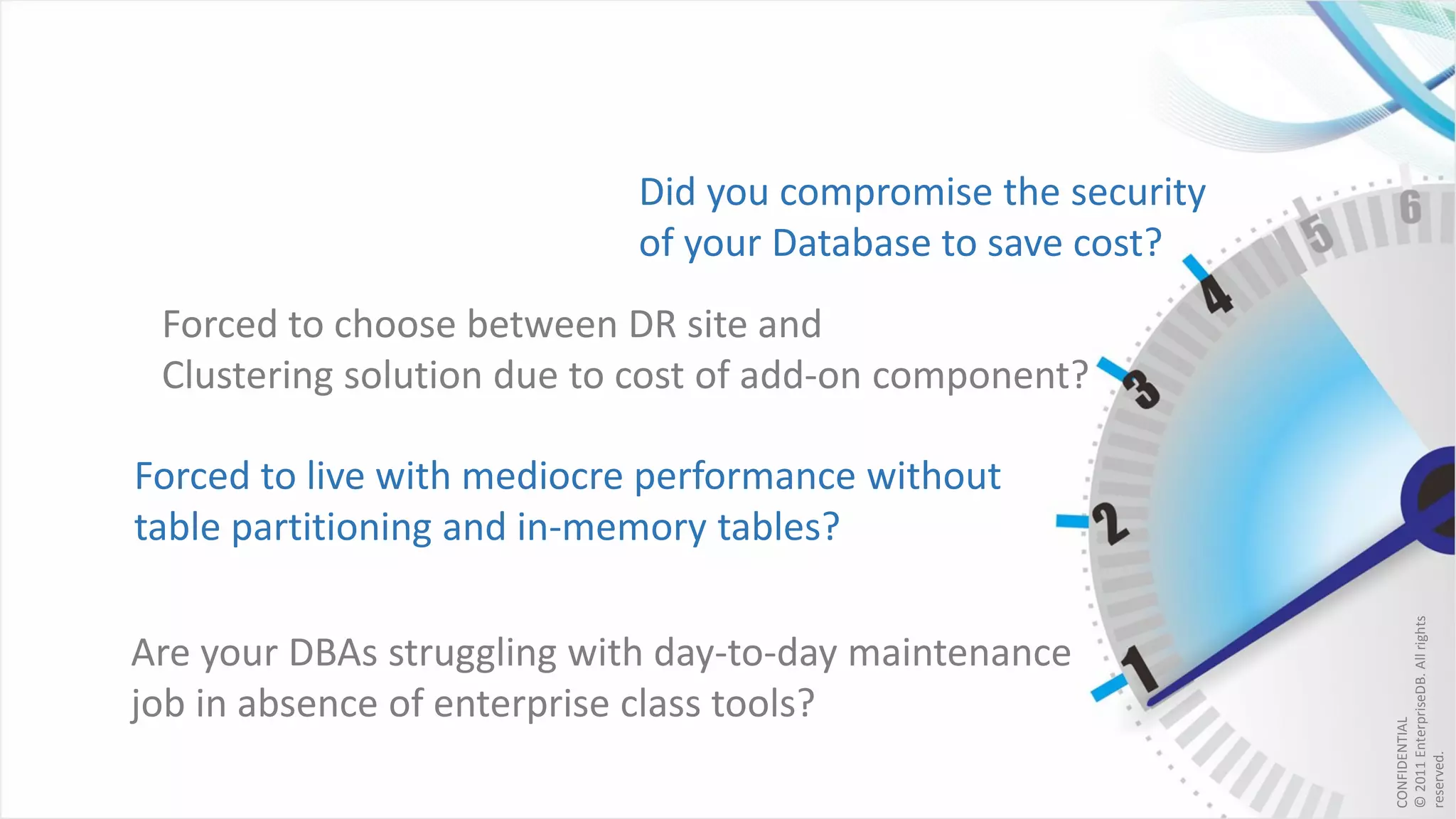 Enterprise PostgreSQL - EDB's answer to conventional Databases | PDF