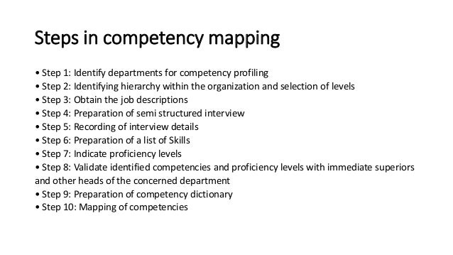 Competency mapping of two job descrptions