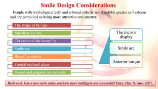 Bracket placement based on smile esthetics | PPTX