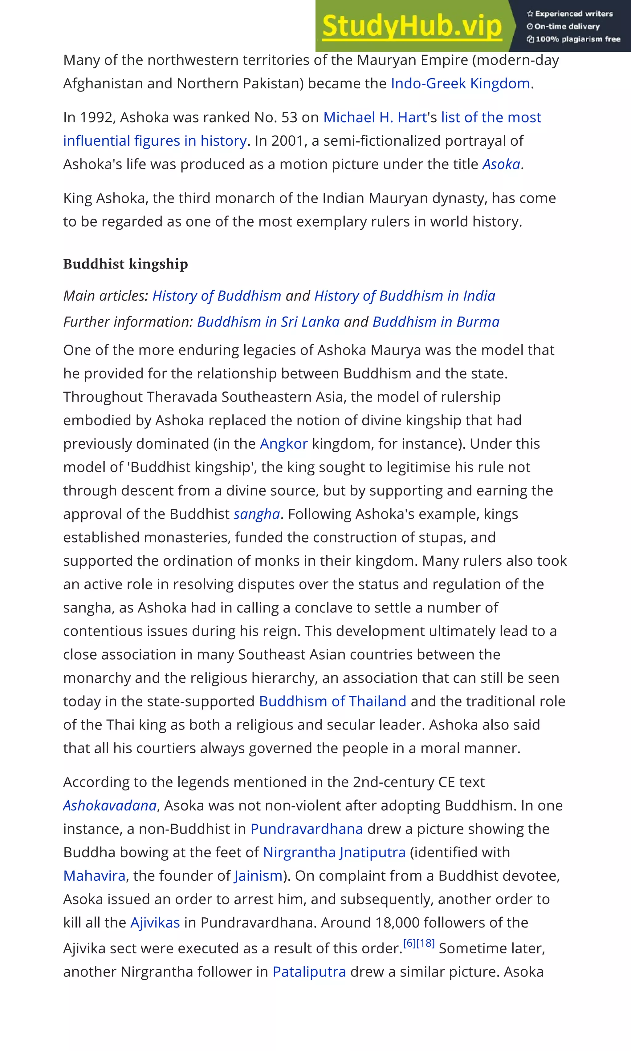 Ashoka .Pdf Ancient India . History . Mauryan Asoka | PDF