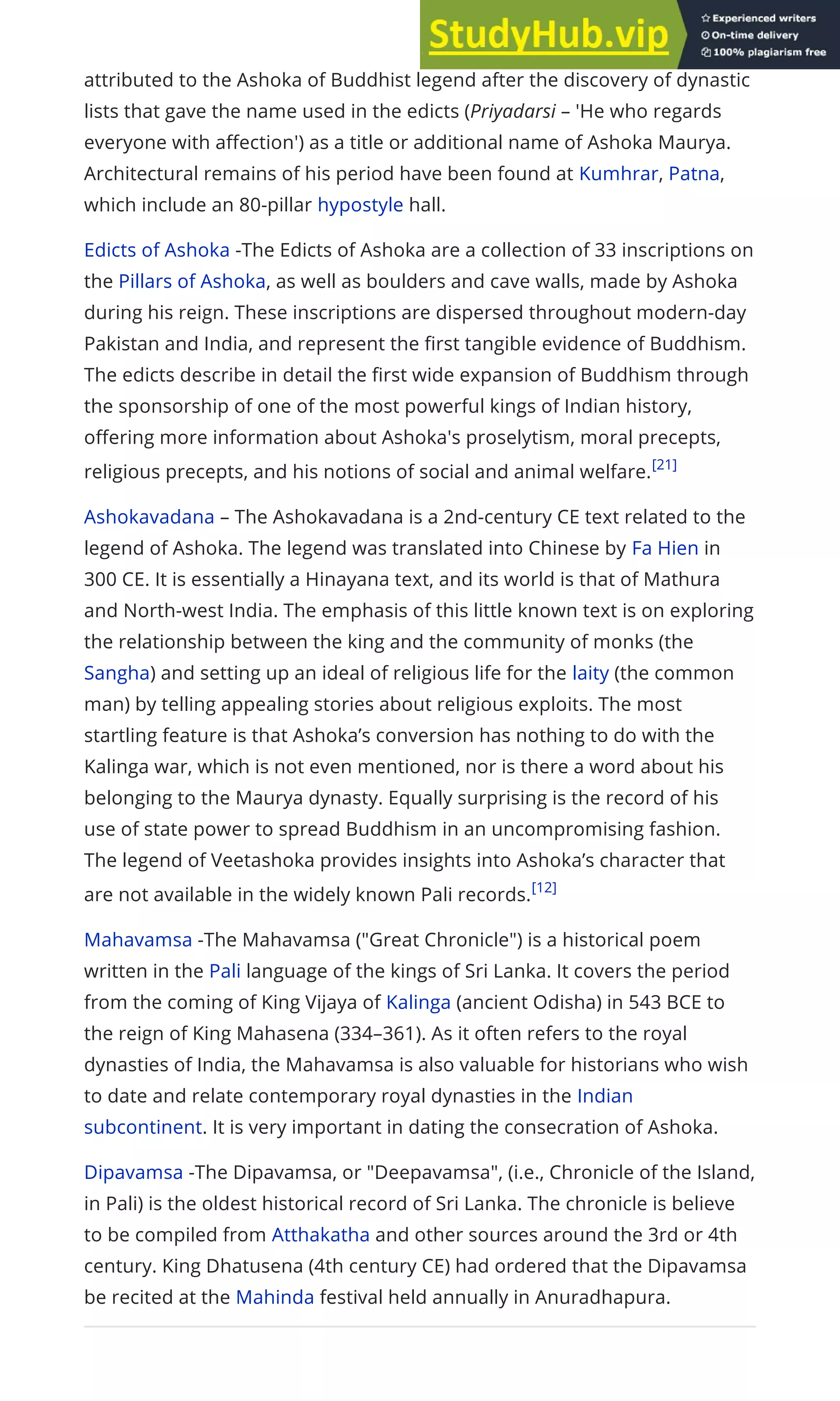 Ashoka .Pdf Ancient India . History . Mauryan Asoka | PDF