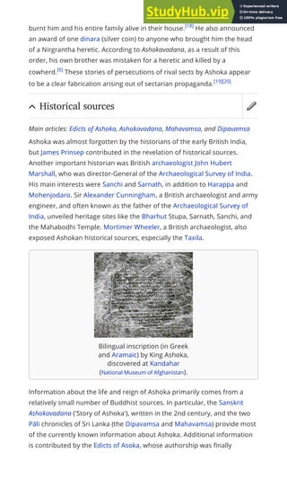 Ashoka .Pdf Ancient India . History . Mauryan Asoka | PDF