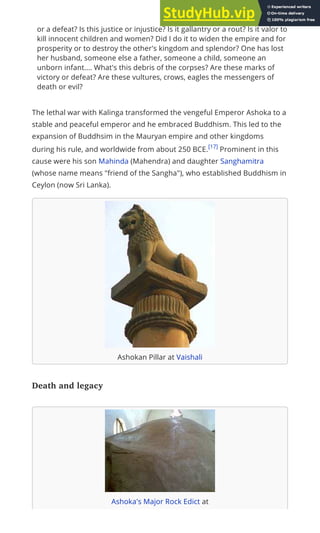 Ashoka .Pdf Ancient India . History . Mauryan Asoka | PDF