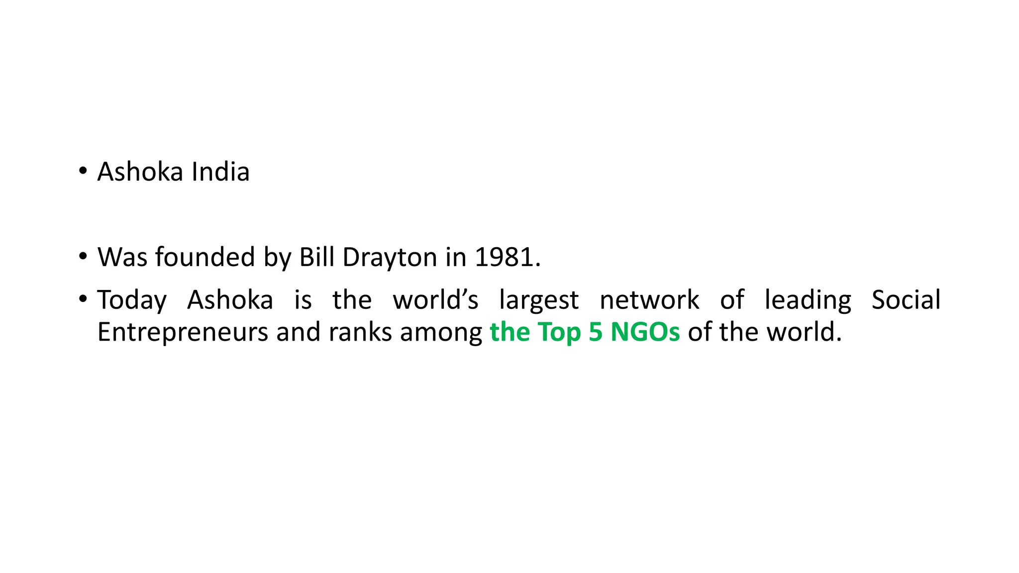 Ashoka - One among the Top 5 Social Enterpirses | PDF
