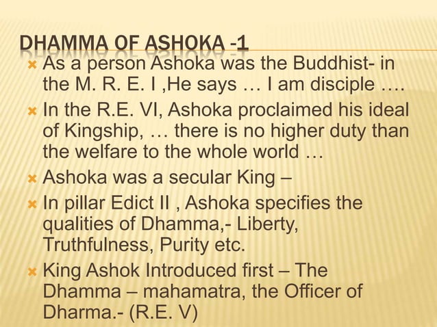Ashoka and his dhamma | PPTX