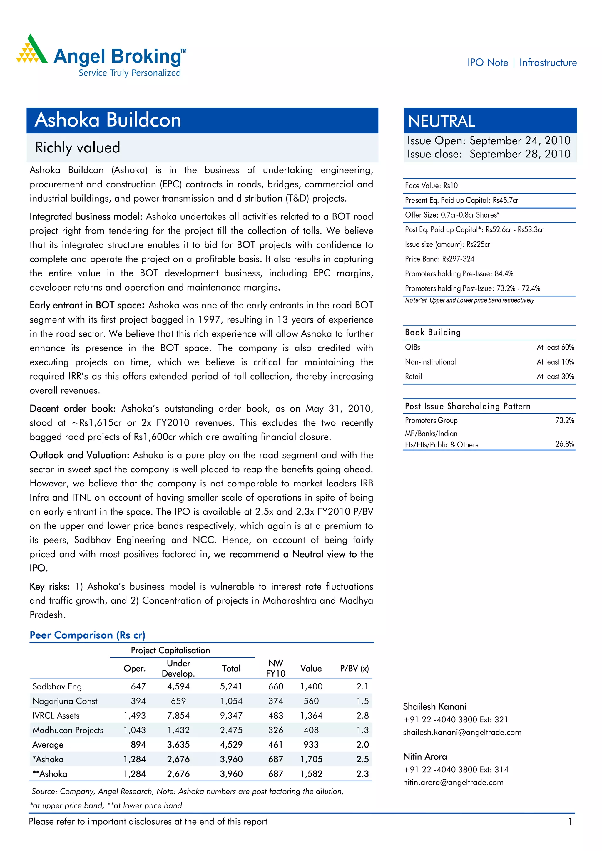 Ashoka Buildcon IPO note | PDF