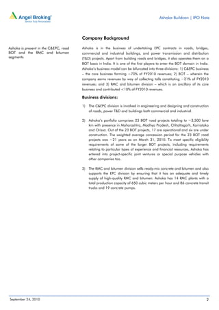 Ashoka Buildcon IPO note | PDF