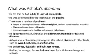 Ashoka the Emperor: From Mauryan Empire to Peace and Dhamma | PPTX