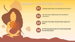 Ashoka The Mauryan Dynasty.pptx | Hinduism | Religion & Spirituality