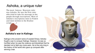 Ashoka The Mauryan Dynasty.pptx | Hinduism | Religion & Spirituality