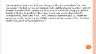 Getting Started With Ping Pong - Posture and Stance | PPTX