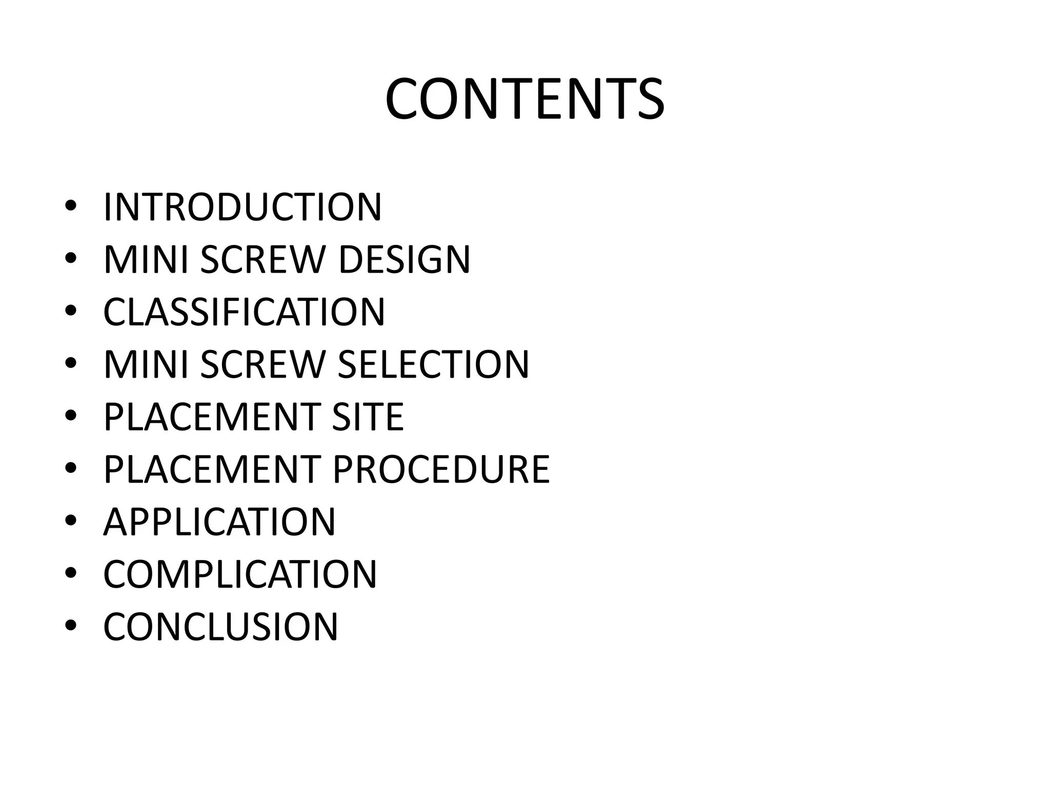 MINI IMPLANTS IN ORTHODONTICS | PPTX