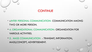 Communication Introduction & level, Elements, types | PPT