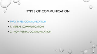 Communication Introduction & level, Elements, types | PPT