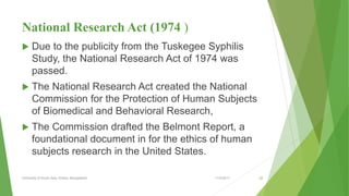 Ethics in health research (history) | PPTX