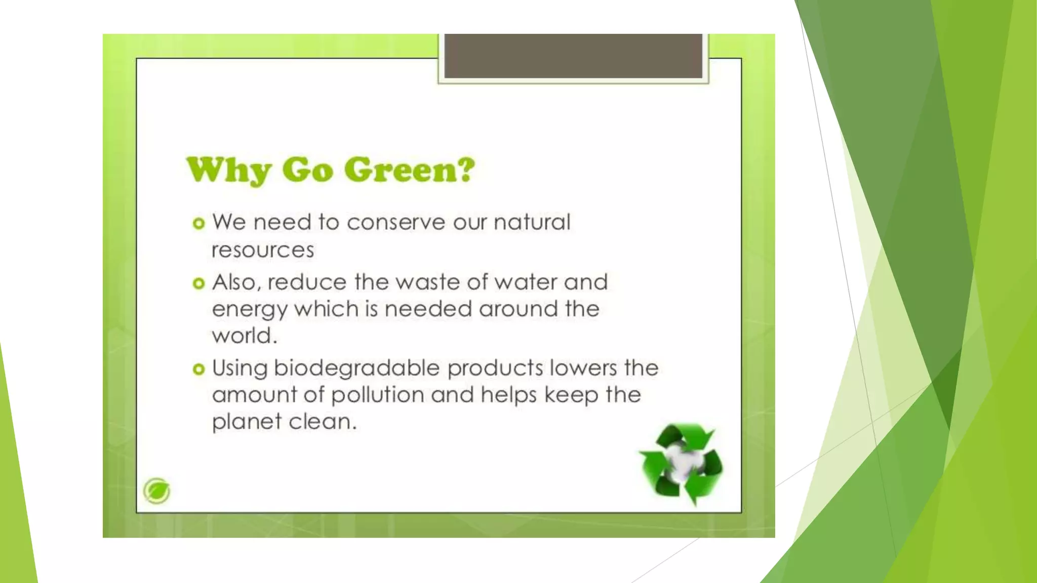 Go Green ppt | PPT