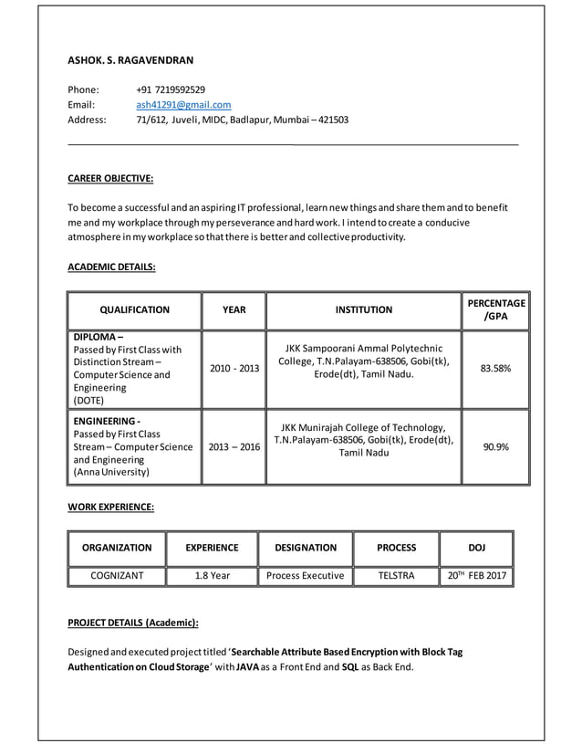 Ashok resume | DOCX | Web Development | Internet