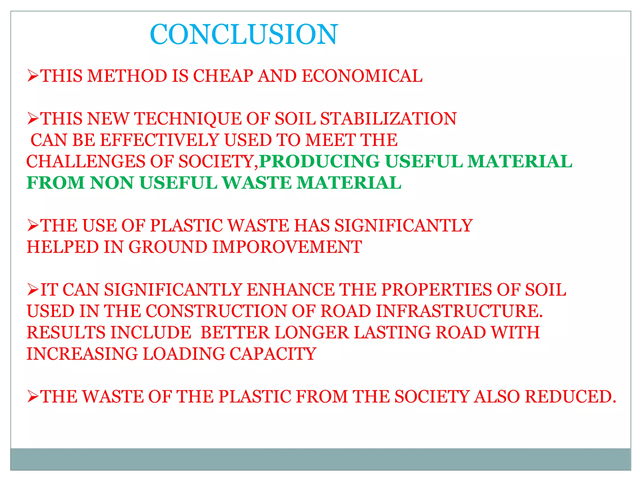 soil stabilization_by_using_plastics | PPTX