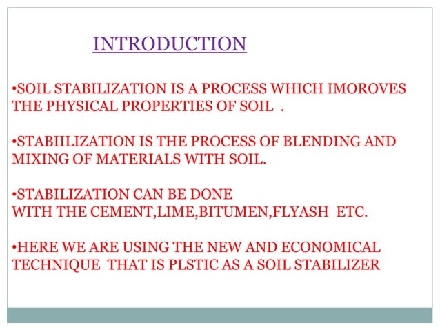 soil stabilization_by_using_plastics | PPTX | Gardening | Home & Garden