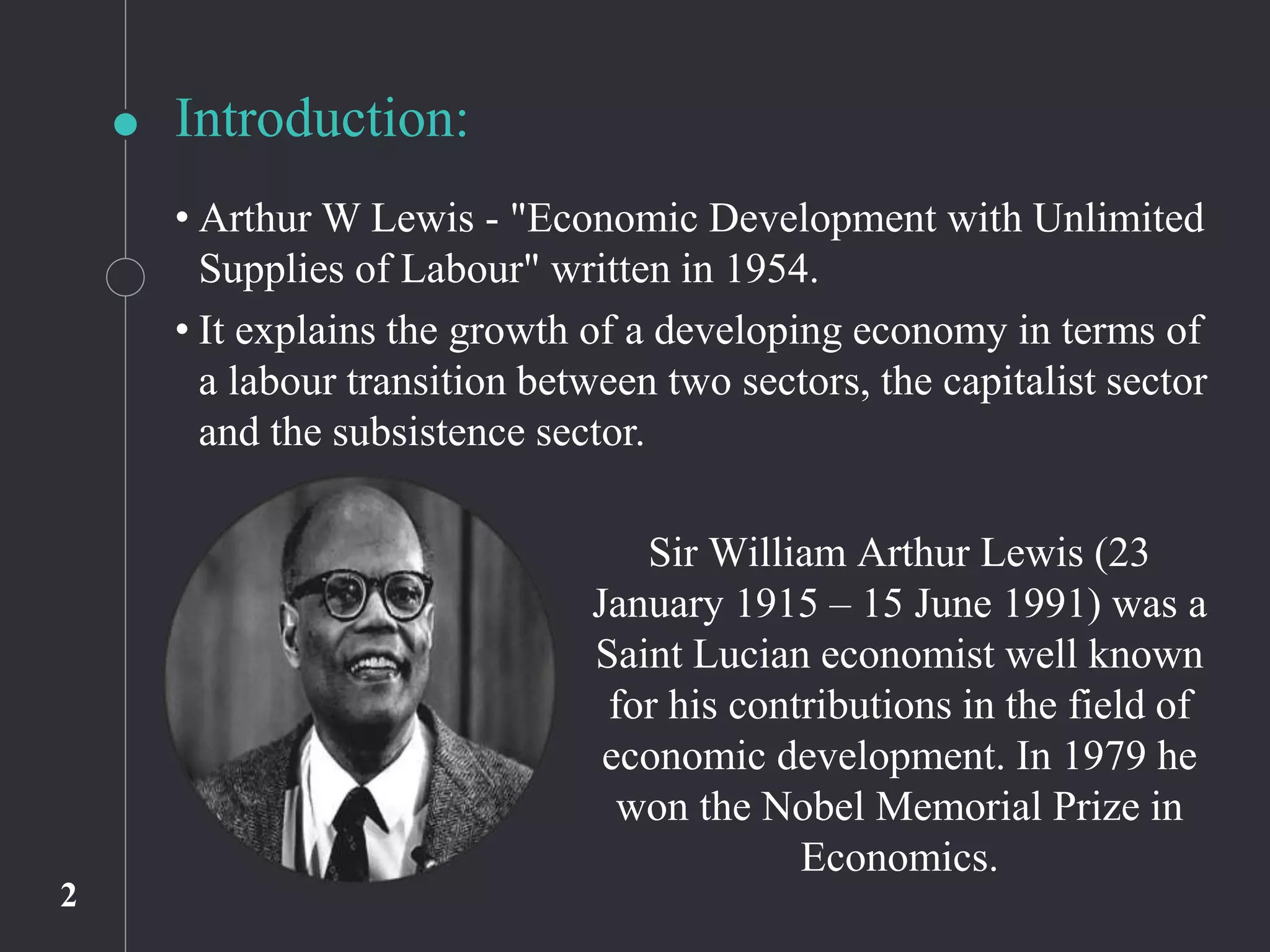 Lewis dual sector model and its applicability to Indian agriculture | PPTX