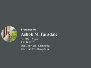 Lewis dual sector model and its applicability to Indian agriculture | PPTX