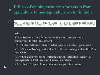 Lewis dual sector model and its applicability to Indian agriculture | PPTX