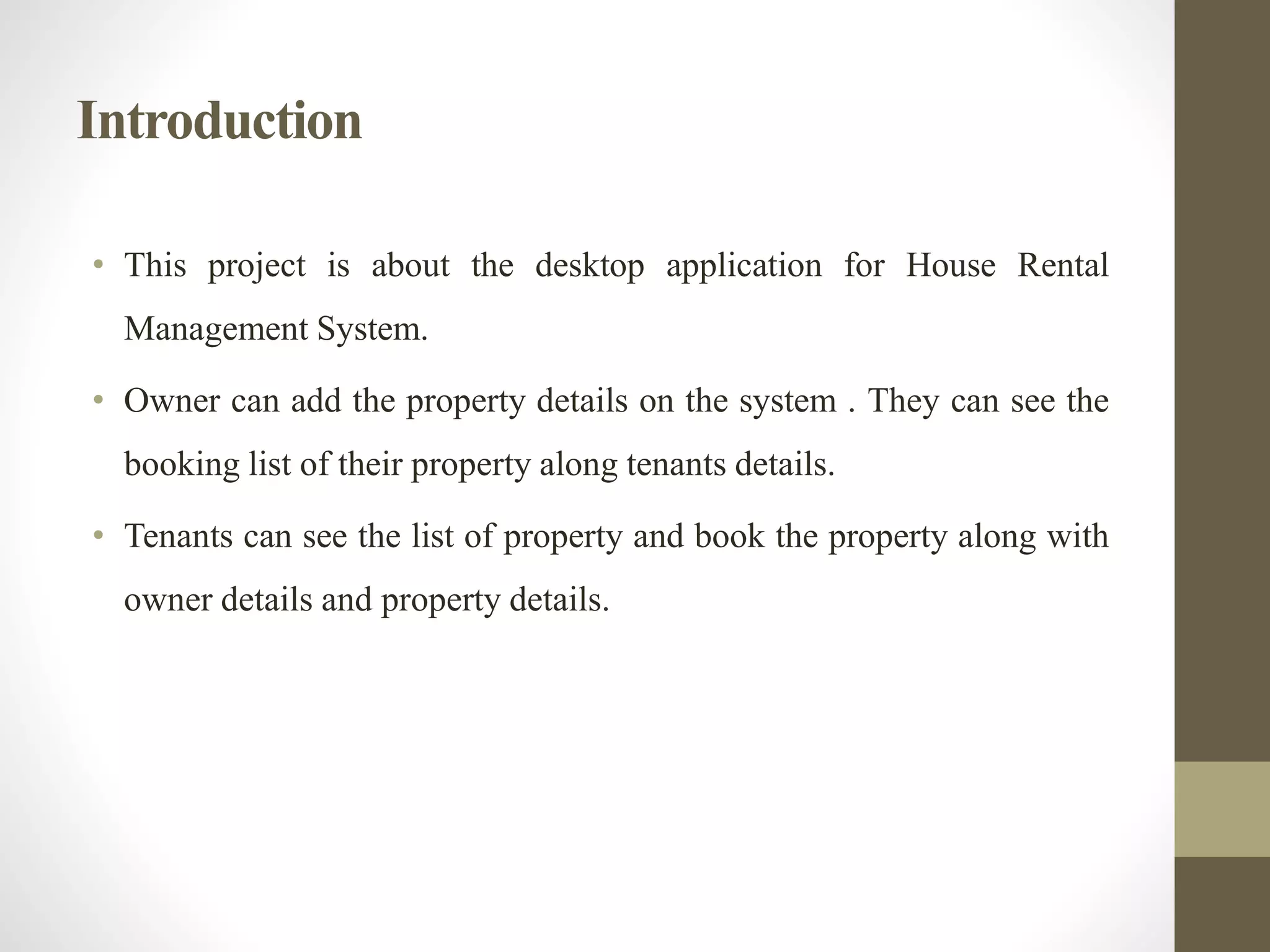 House Rental Management System Presentation | PPTX