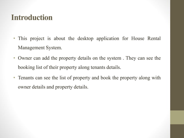 House Rental Management System Presentation | PPTX | Houses | Real Estate