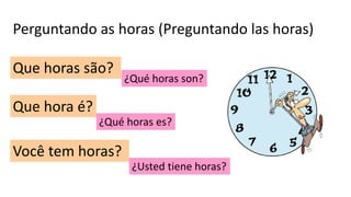 As horas em portugues horas | PDF