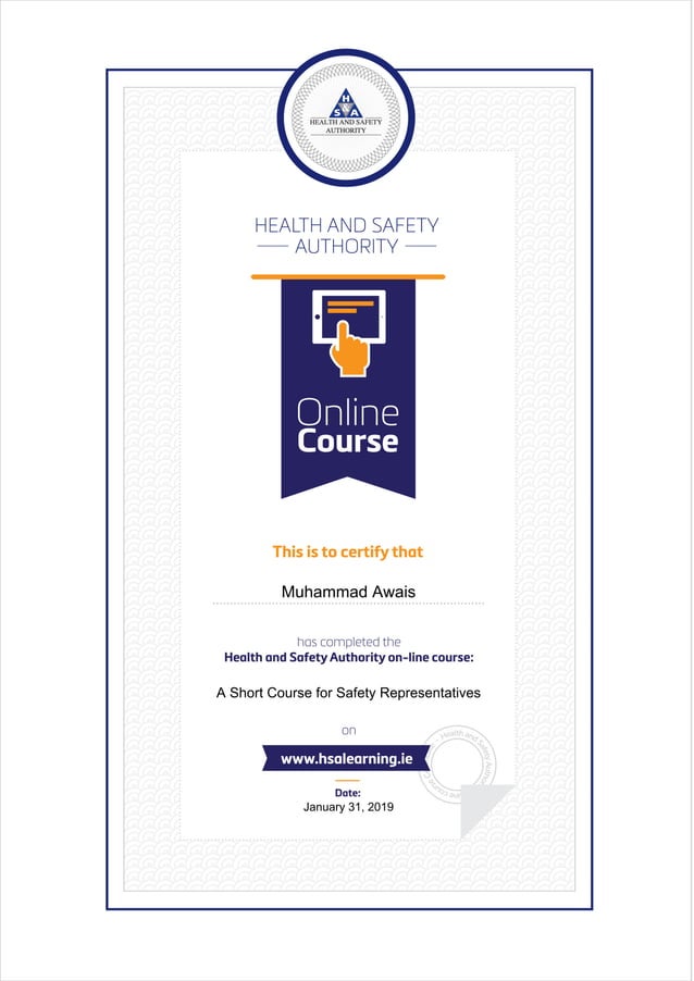 Certificate of Safety Representatives | PDF