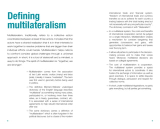 A short guide on multilateralism and its role in our daily lives. | PDF