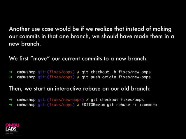 A short guide to git's interactive rebase | PPT