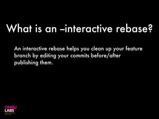 A short guide to git's interactive rebase | PPT