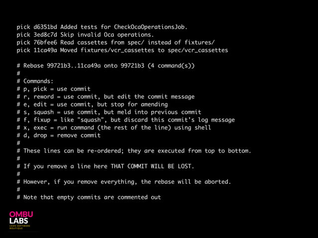 A short guide to git's interactive rebase | PPT