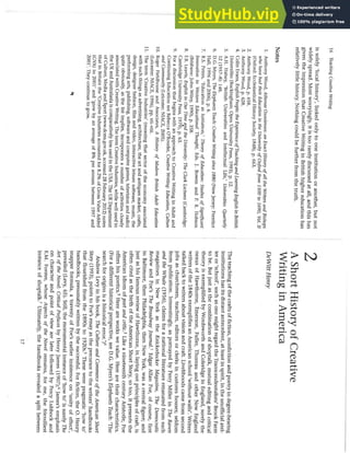 A Short History Of Creative Writing In America | PDF