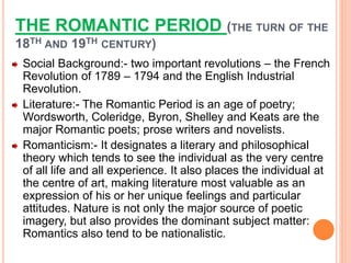 A short history of english literature | PPTX