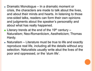 A short history of english literature | PPTX