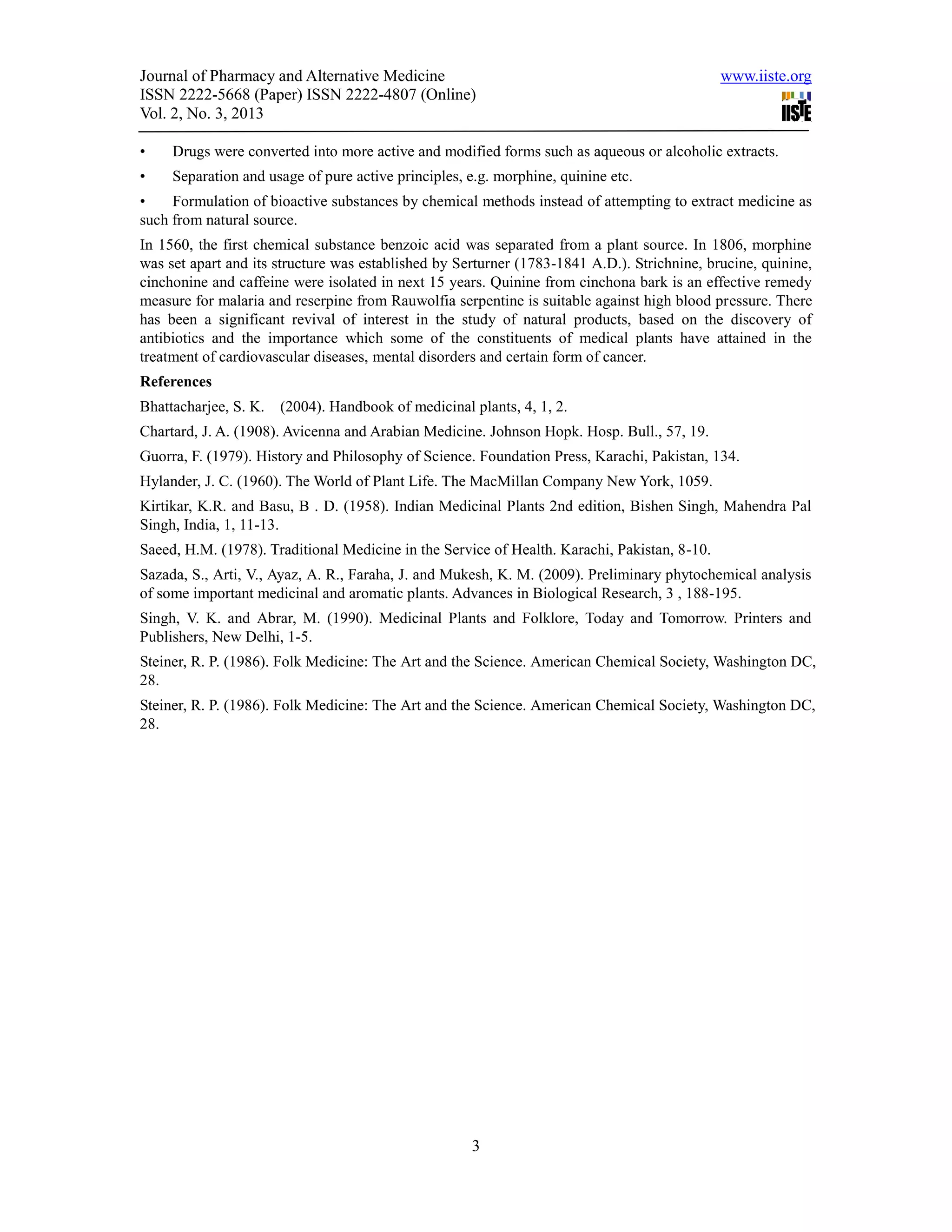 A short history of evolution of indigenous plants and medicine system | PDF