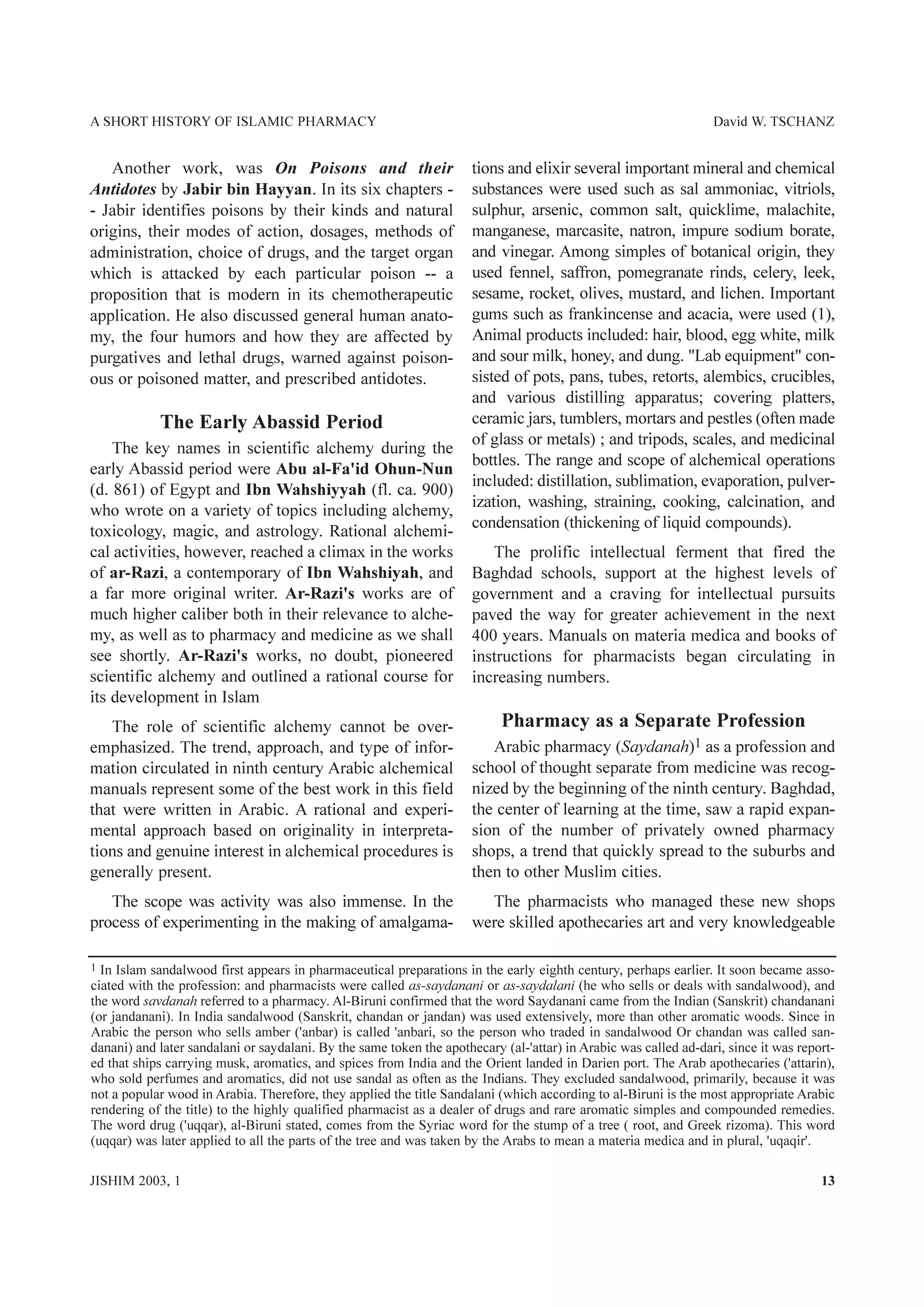 A short history of Islamic pharmacy | PDF