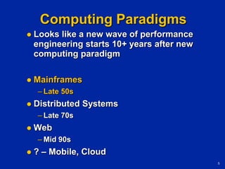 A Short History of Performance Engineering | PPTX | Computing ...