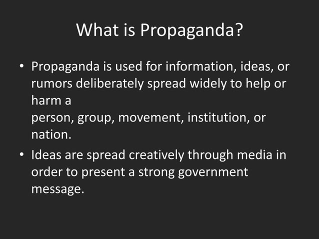 A Short History Of Propaganda | PPT