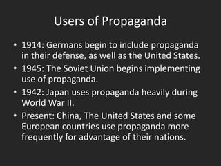 A Short History Of Propaganda | PPT