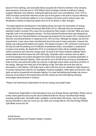 A Short History of the Light Bulb | PDF