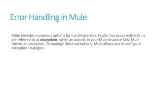 A short introduction on error handling in anypoint studio | PPTX