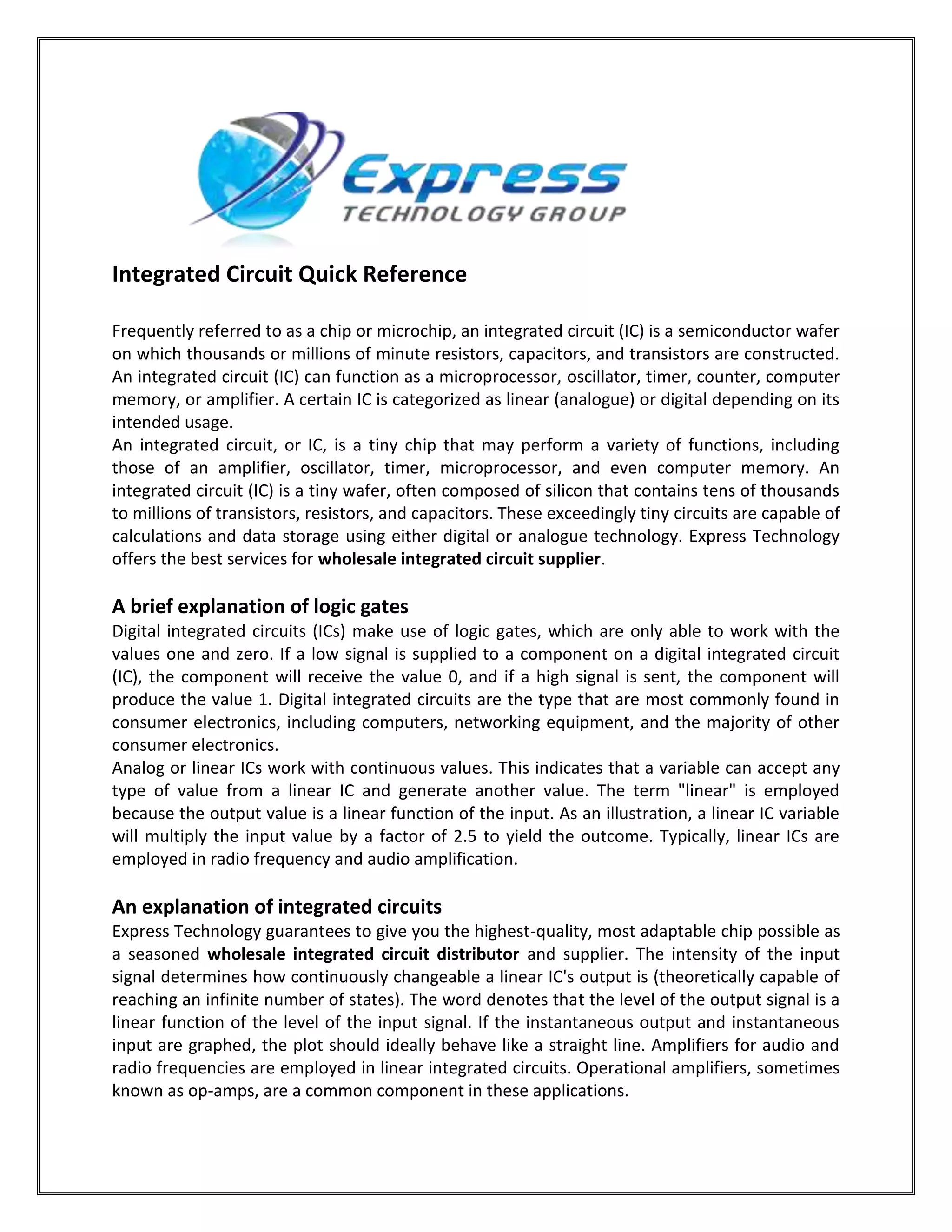 A Short Introduction to Integrated Circuits.pdf