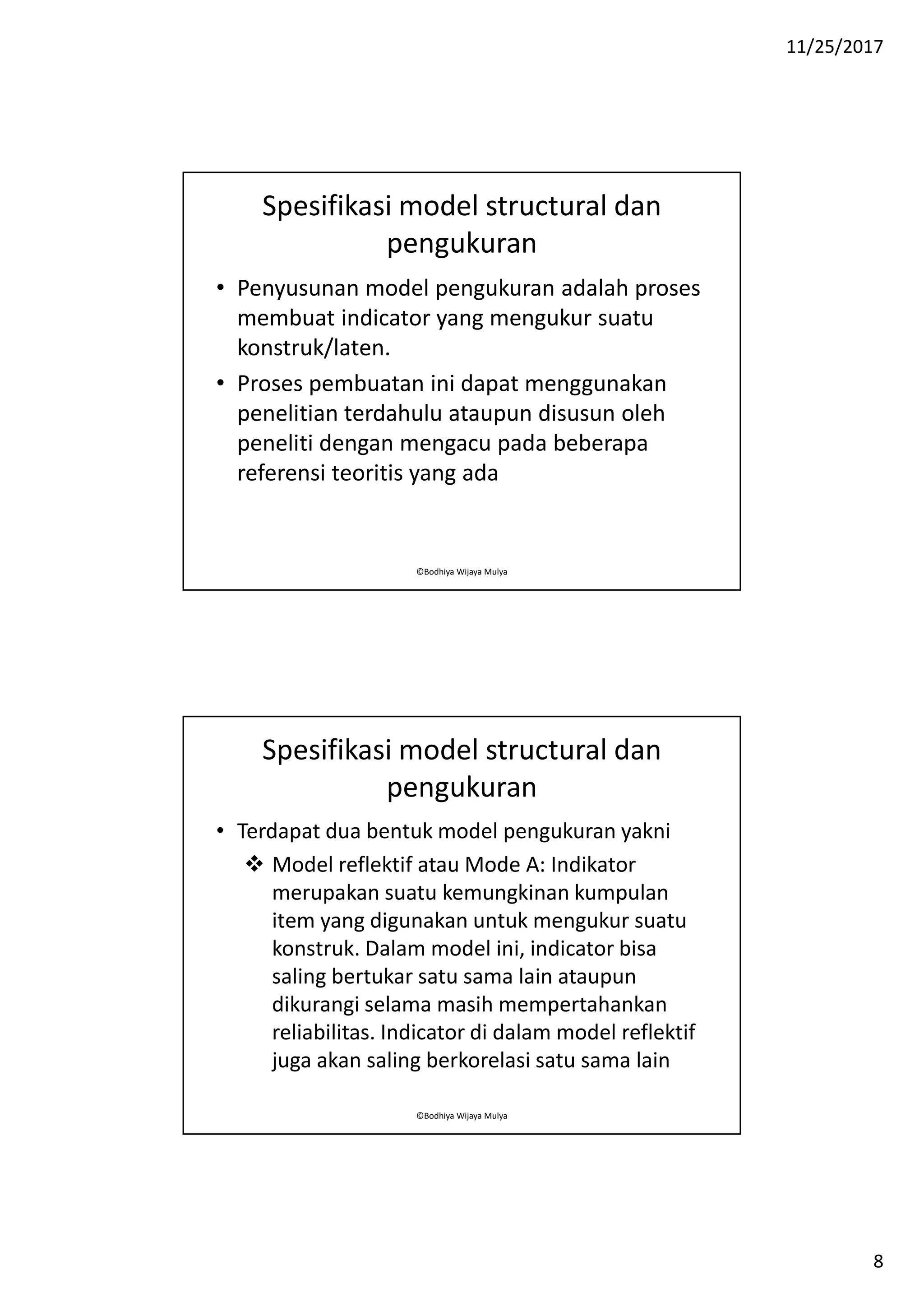 A Short Introduction To Partial Least Squares Structural Equation