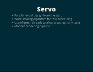 A Short Introduction to Servo (Web Engines Hackfest 2014) | PPT