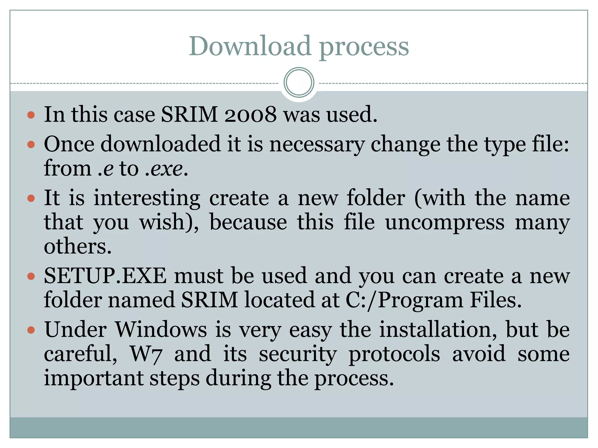 A short introduction to SRIM code | PPTX